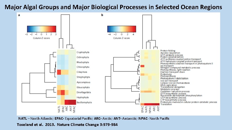 Algae and Climate Change Susan S Kilham Department