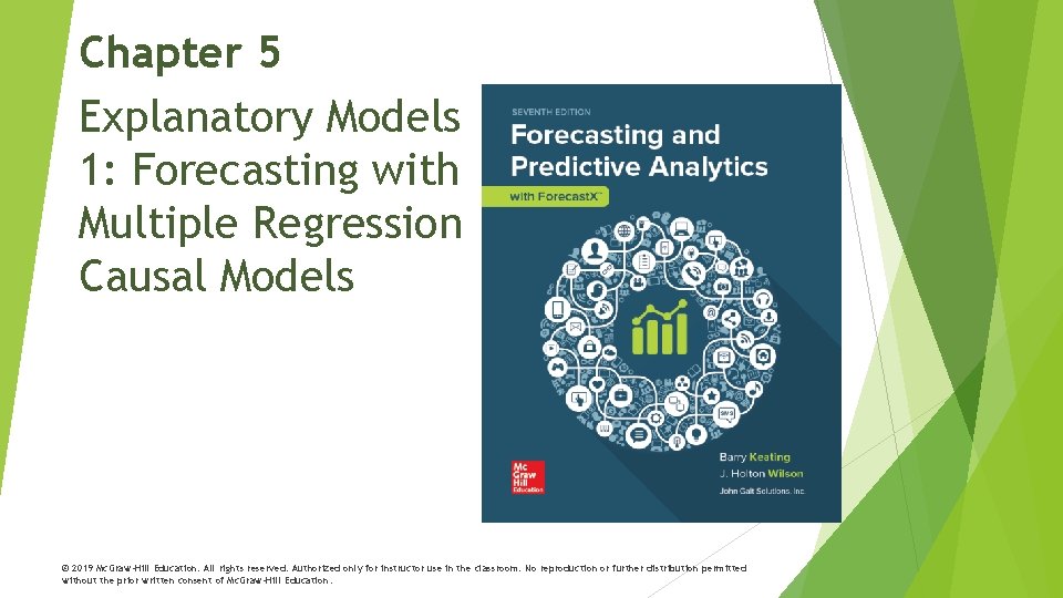 Chapter 5 Explanatory Models 1 Forecasting with Multiple