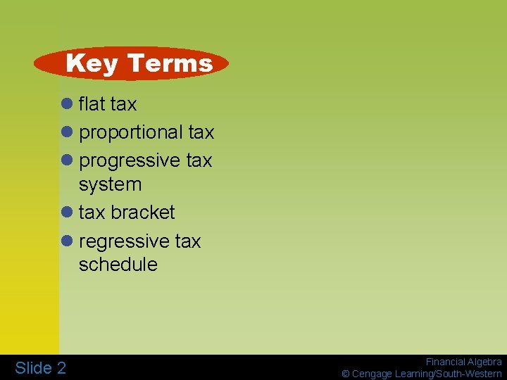 7 2 MODELING TAX SCHEDULES OBJECTIVES Construct income