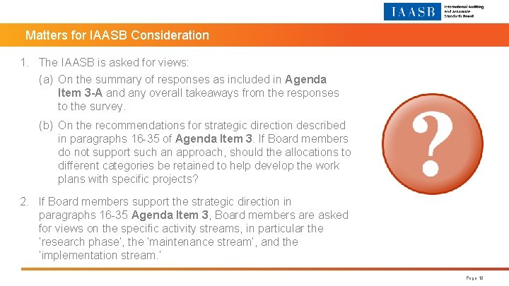 The IAASBs Future Strategy Prof Arnold Schilder IAASB