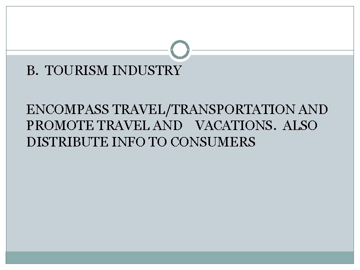 CHAPTER 1 THE WORLD OF HOSPITALITY TOURISM I