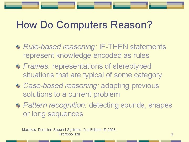 Chapter 7 Expert Systems and Artificial Intelligence Decision