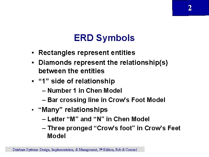 2 Relationships within Relational Database Relationship classifications 1