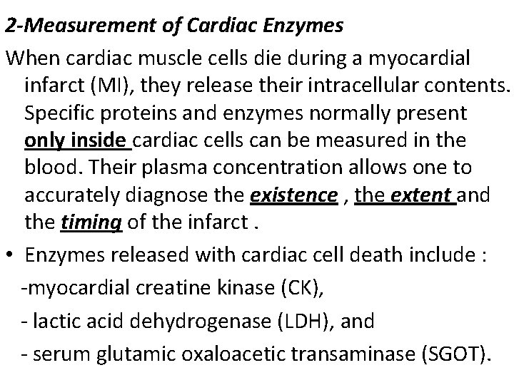 Chapter 11 The Cardiovascular System Tests of Cardiovascular