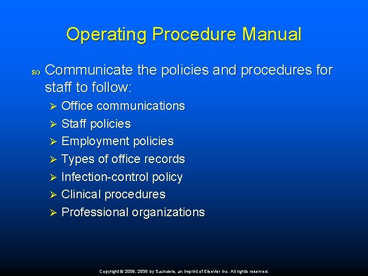 Business Operating Systems Chapter 62 Copyright 2009 2006