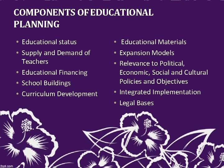 Educational Planning Planning Adesina 1990 defines planning as