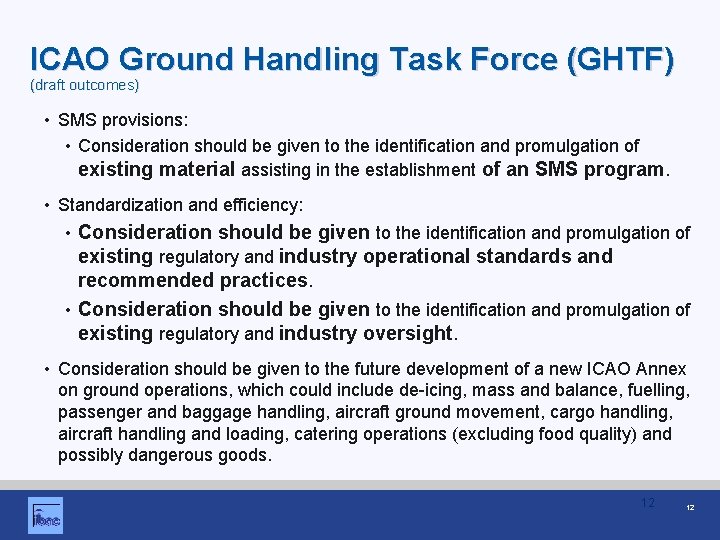 0 Overview of ISBAH The International Standard for