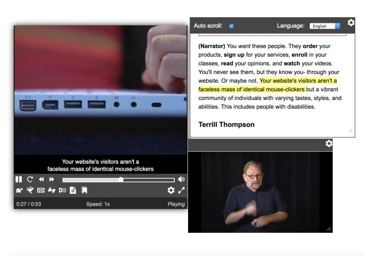 Media Player Accessibility Insights from Interviews and Focus