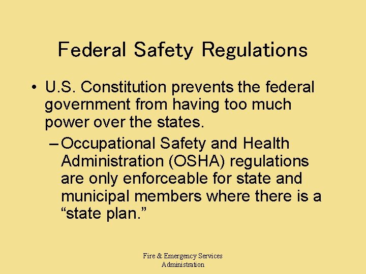 Chapter 8 Health and Safety Fire Emergency Services