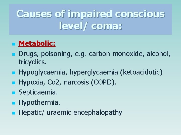 Coma and Glasgow coma scale Critical care medicine