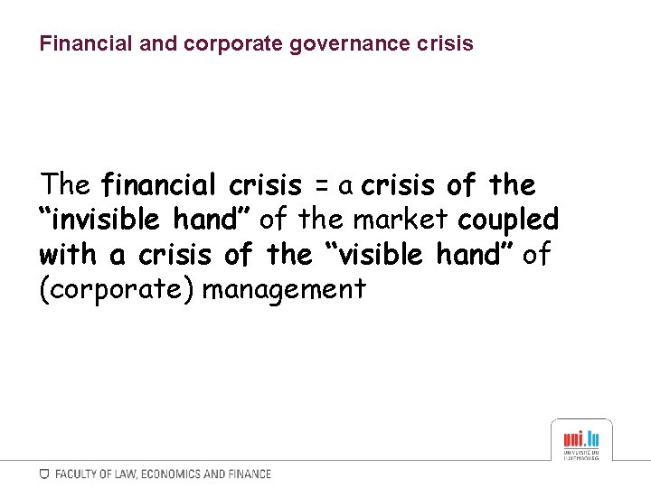 Corporate governance in Europe recent evolutions Isabelle Corbisier