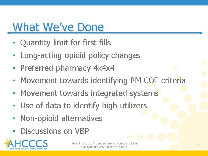 Arizonas Opioid Epidemic AHCCCS Strategic Plan Strategic Plan