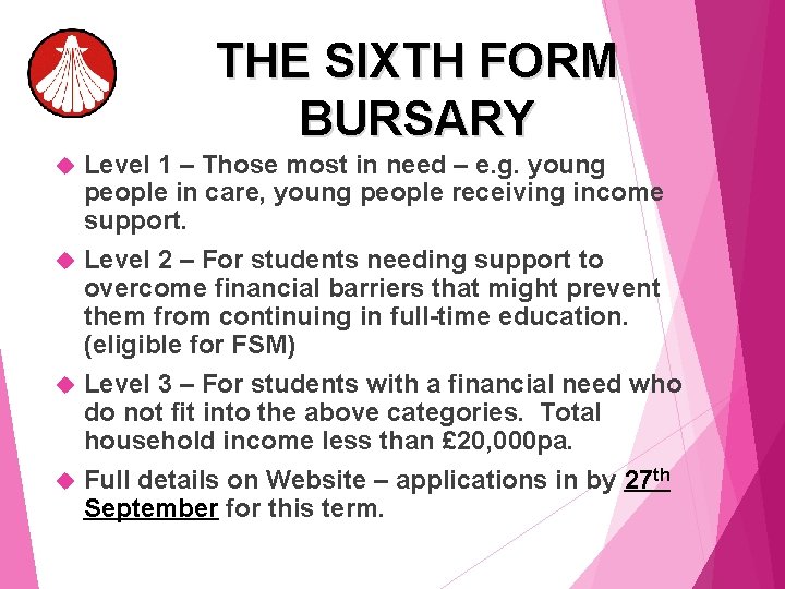 Welcome to Boswells Sixth Form Parents Information Evening
