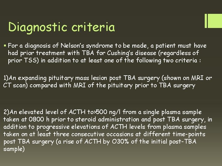 Follow up Of Bilateral Adrenalectomy In Cushing Disease