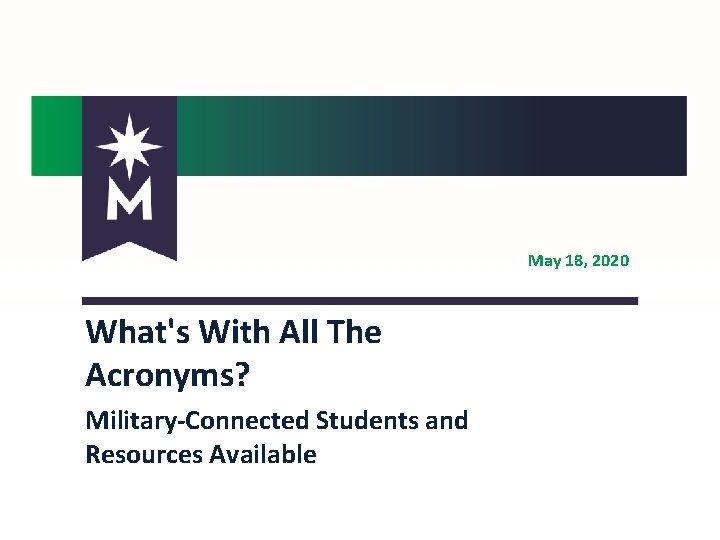 May 18 2020 Whats With All The Acronyms