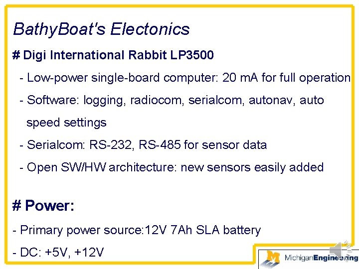 Bathy Boat for Monitoring in Support of Saginaw