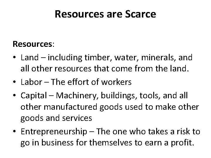 Economics is about individual choice Individual Choice Economics