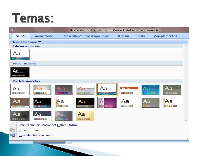Tema Microsoft Word Power Point Parejas didcticas Arias