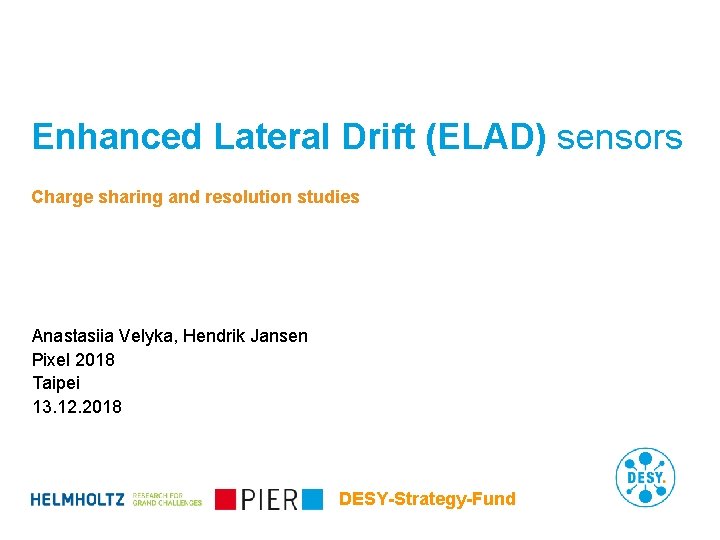 Enhanced Lateral Drift ELAD sensors Charge sharing and