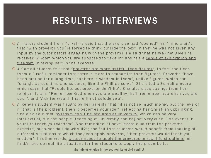 USING PROVERBS FROM AROUND THE WORLD IN ECONOMICS