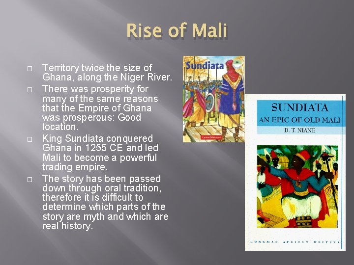 THE THREE EMPIRES OF WEST AFRICA Ghana Mali