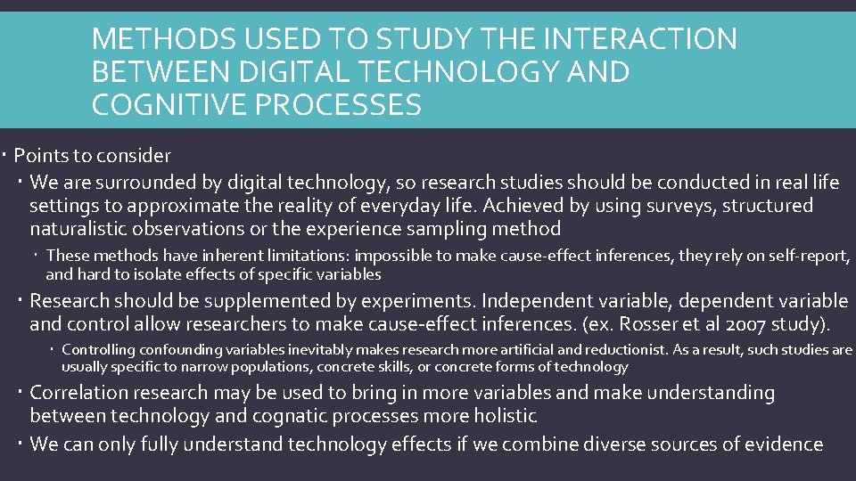 COGNITIVE PROCESSING IN THE DIGITAL WORLD HL ONLY