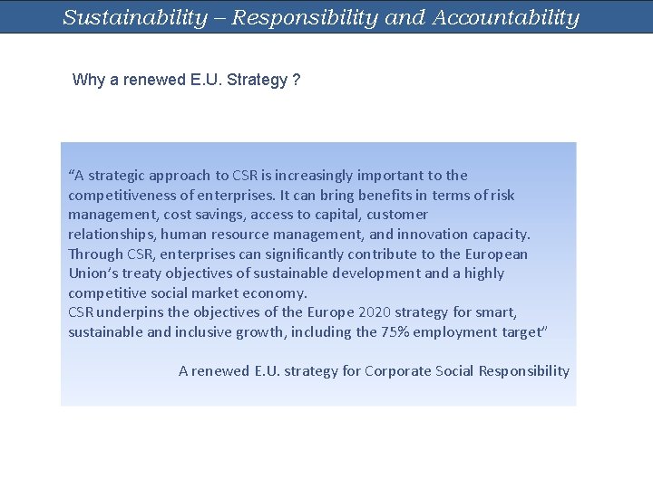 Corporate Social Responsibility Principles Metrics Standards Reporting ...