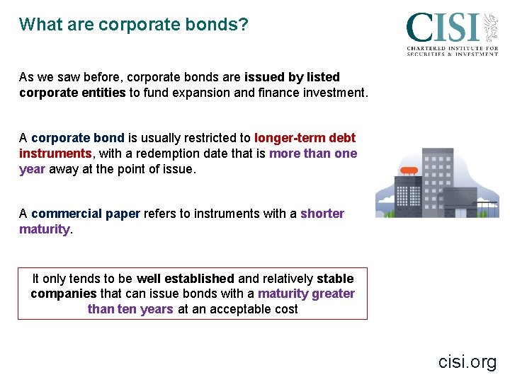 CISI Introduction to Securities Investment Topic Bonds 5