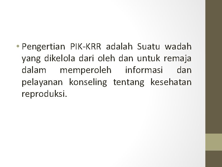Asuhan pada remaja dalam koteks kesehatan Reproduksi Berdasarkan