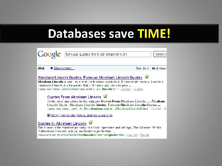 INTRODUCTION TO DATABASE Who Needs a Database We