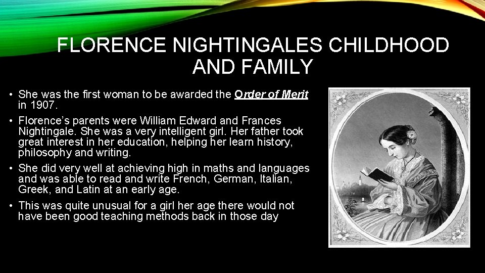 FLORENCE NIGHTINGALE By Molly Cleary FLORENCE NIGHTINGALE Florence