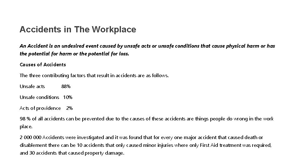 Learner guide BUSINESS SKILLS Identify potential hazards in