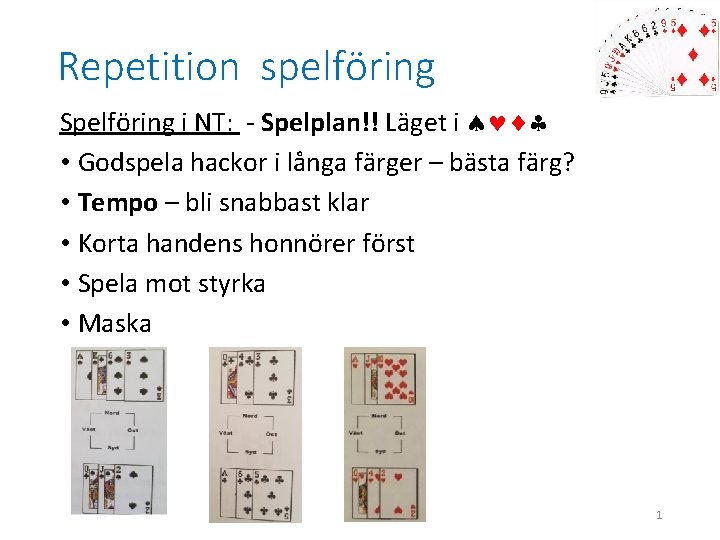 Repetition spelfring Spelfring i NT Spelplan Lget i