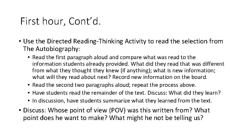Reading Comprehension Week Four Malcolm X Differences in