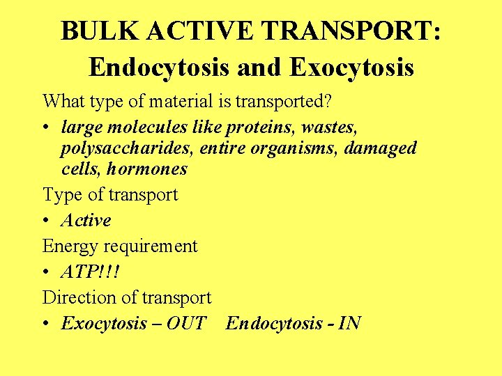Active Transport of Substances Into A Cell Active