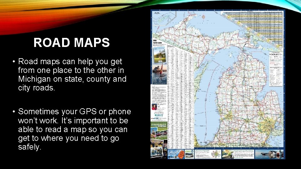 HOW TO READ THE MICHIGAN STATE MAP ROAD