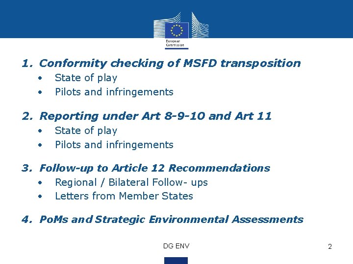 Marine Strategy Framework Directive Transposition and Implementation State