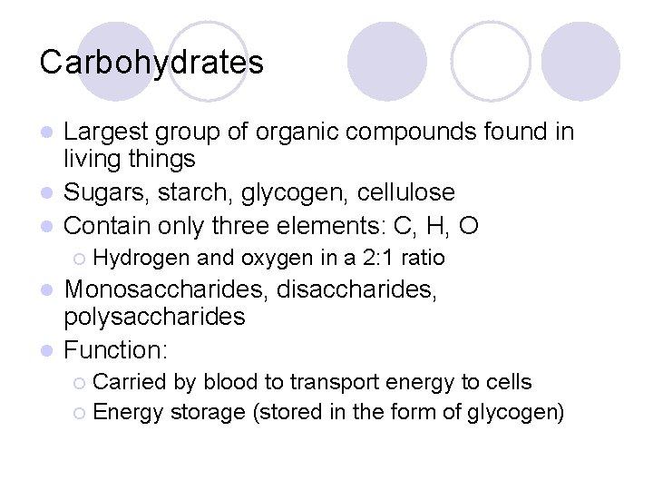 Chapter 5 The Structure and Function of Macromolecules
