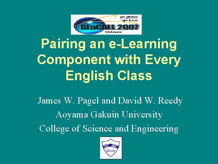 Pairing an eLearning Component with Every English Class