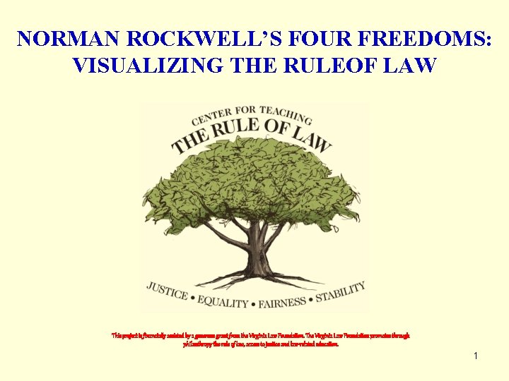 NORMAN ROCKWELLS FOUR FREEDOMS VISUALIZING THE RULEOF LAW