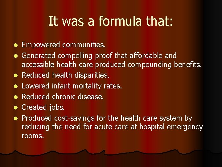 History of Community Health Centers In the 1960