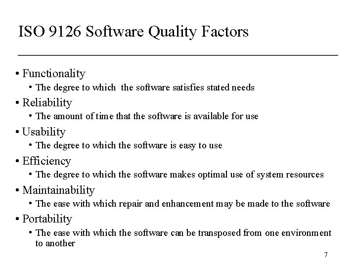 Lecture 7 Software Product Process Project Metrics Sampath