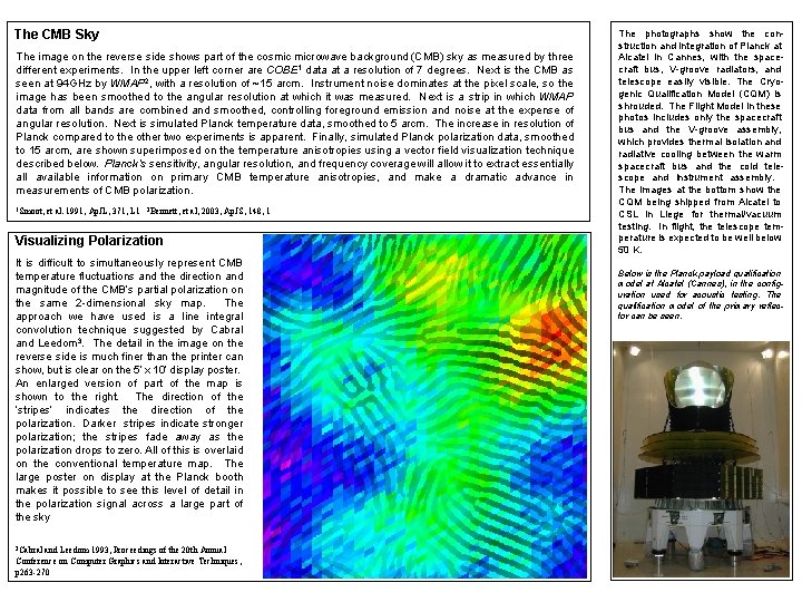 Planck COBE WMAP and CMB Polarization The CMB