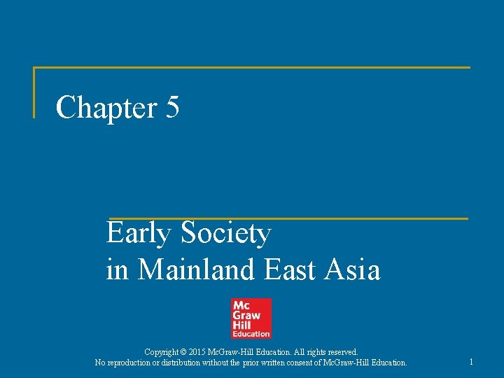 Chapter 5 Early Society in Mainland East Asia