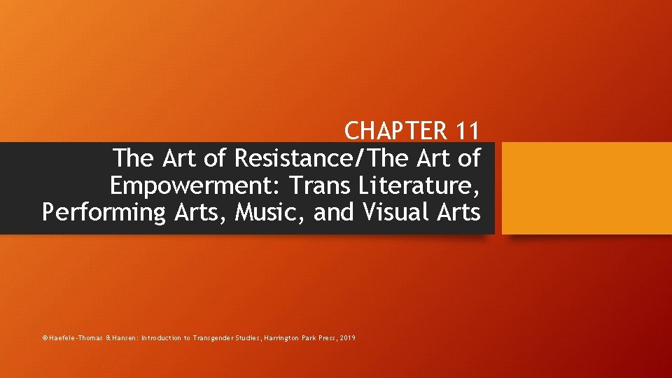 CHAPTER 11 The Art of ResistanceThe Art of