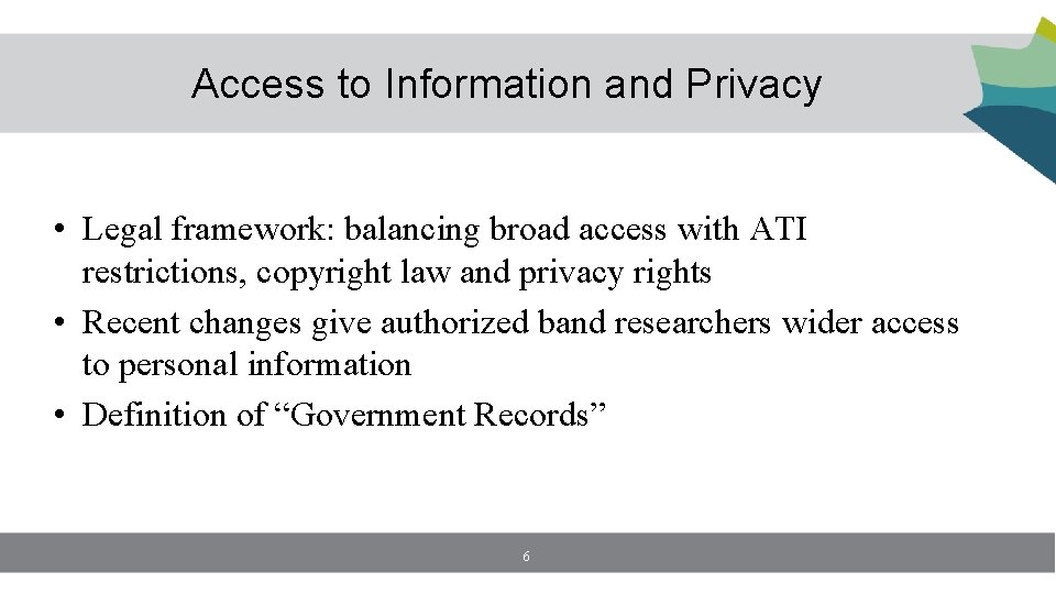 The Right to Know An Overview of Library