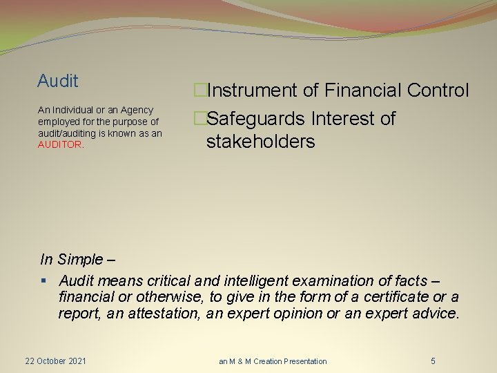 AUDITING III B Com V Semester St Josephs