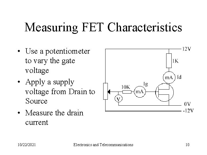 Field Effect Transistors Session 6 a for Electronics
