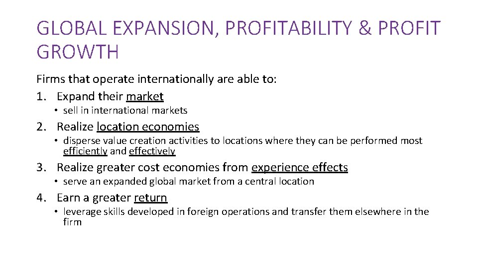 CHAPTER 13 THE STRATEGY OF INTERNATIONAL BUSINESS STRATEGY