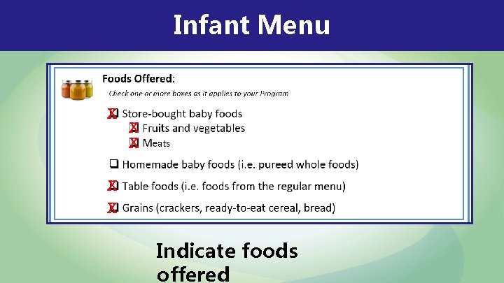 Child and Adult Care Food Program CACFP Infant